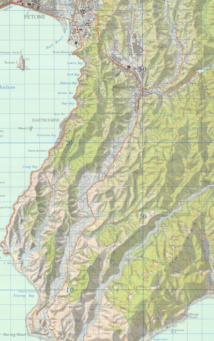 Topographical Maps of Wainuiomata | WAINUIOMATA .NET